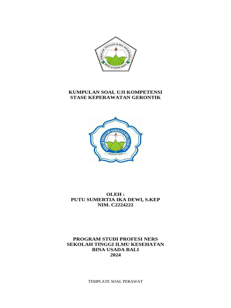 Kumpulan Soal Ukom Stase Kep. Gerontik | PDF