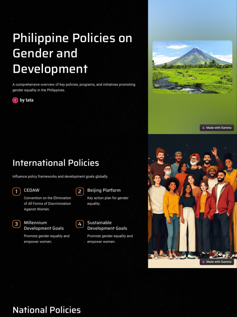 Philippine Policies On Gender and Development | PDF