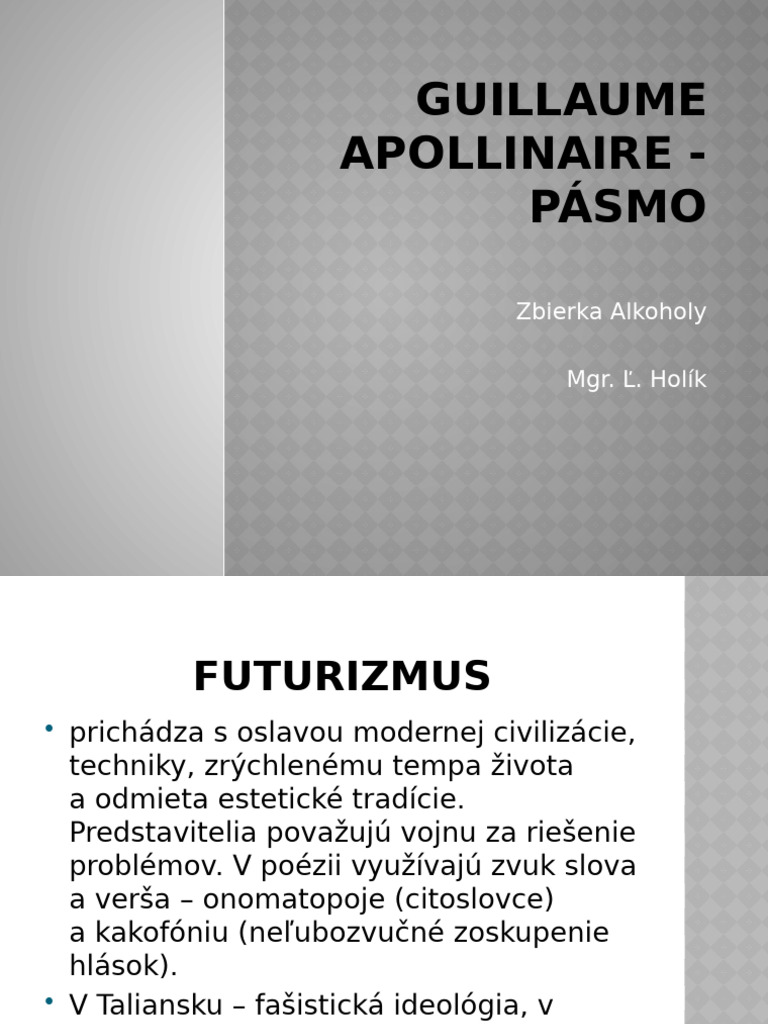 Guillaume Apollinaire - Pasmo(1) | PDF