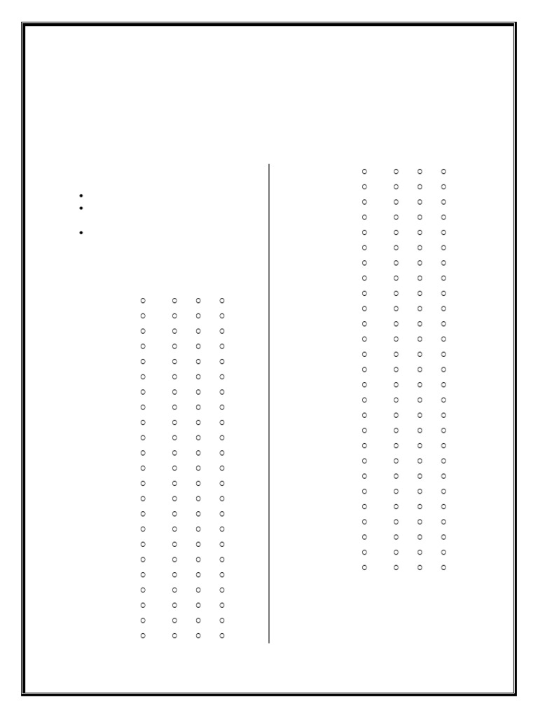Future Life Learning Computer: Omr Sheet For 50 Mcqs Instructions | PDF