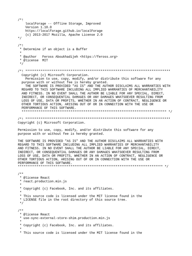 background.js.LICENSE | PDF | Source Code | Tort