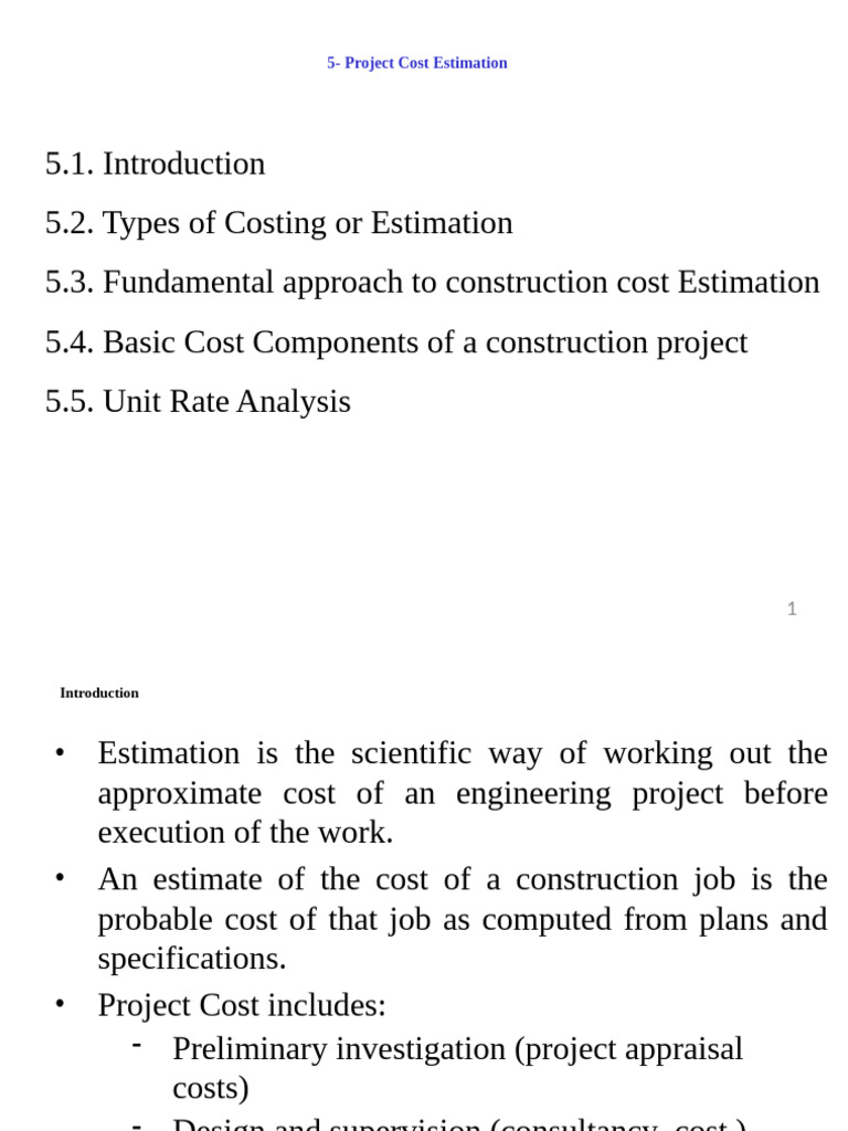 Project Cost Estimation | PDF | Taxes | Specification (Technical Standard)