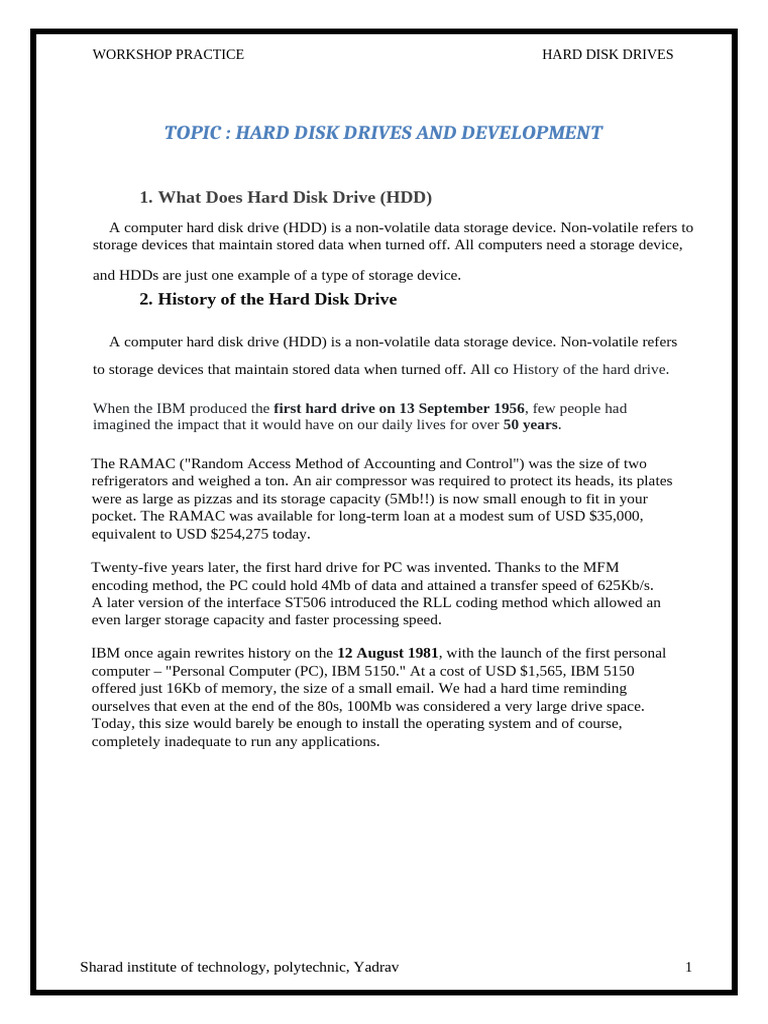 Wpc Microprojrct | PDF | Hard Disk Drive | Solid State Drive