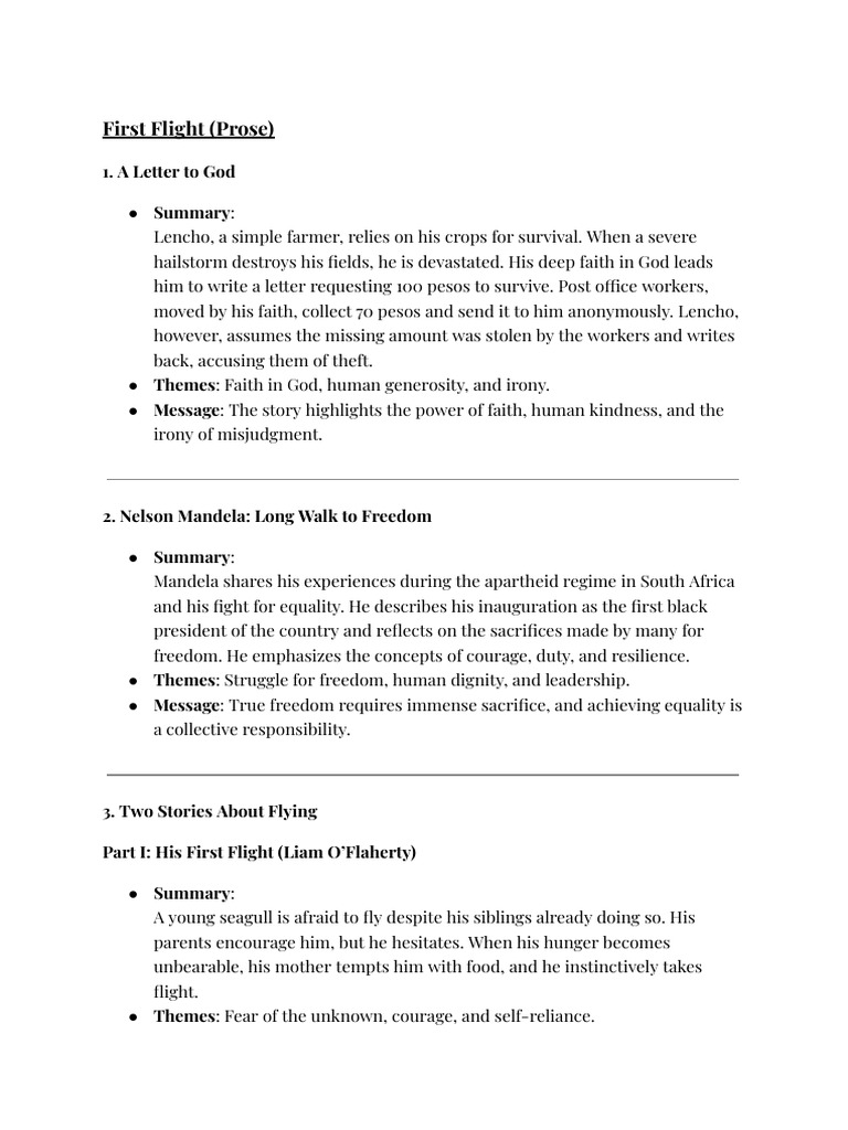 English All Chapters Summary | PDF