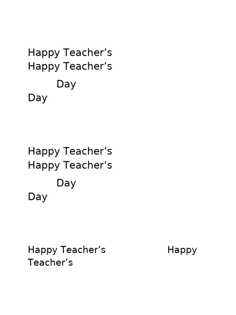 Happy Teacher's Day Celebration | PDF