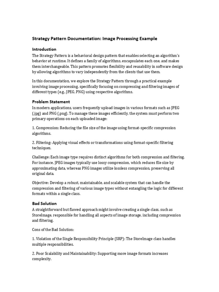 Strategy Pattern | PDF | Data Compression | Computer Programming Strategy Pattern | PDF | Data Compression | Computer Programming