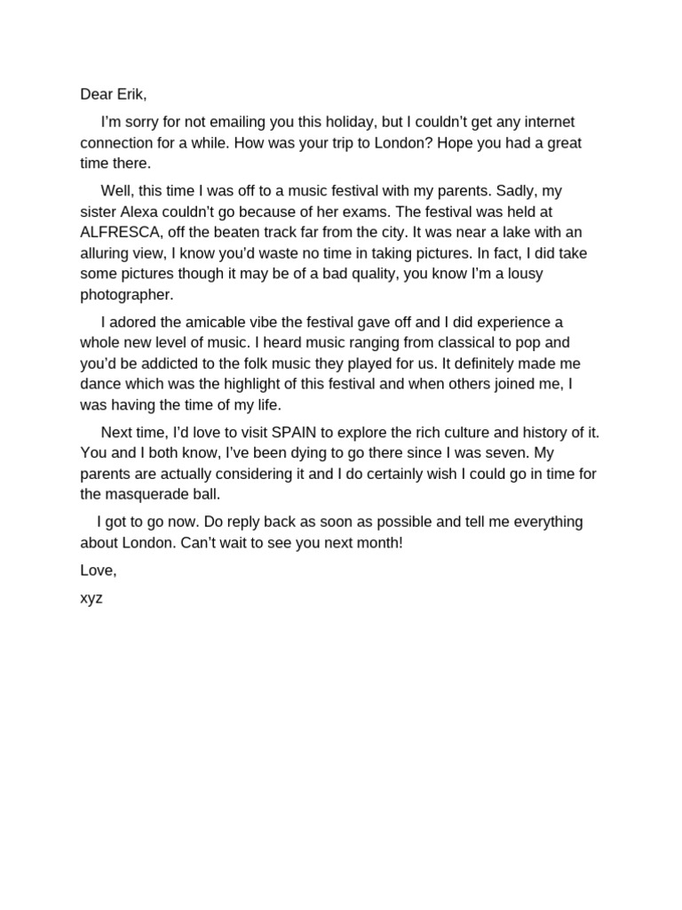 Ex. 5 Writing An Email To A Friend | PDF