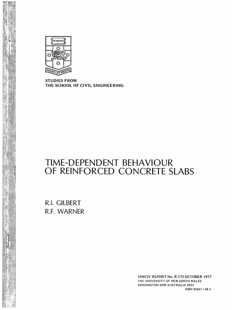 Time-Dependent Behavior of Concrete Slabs | PDF | Stress (Mechanics ...