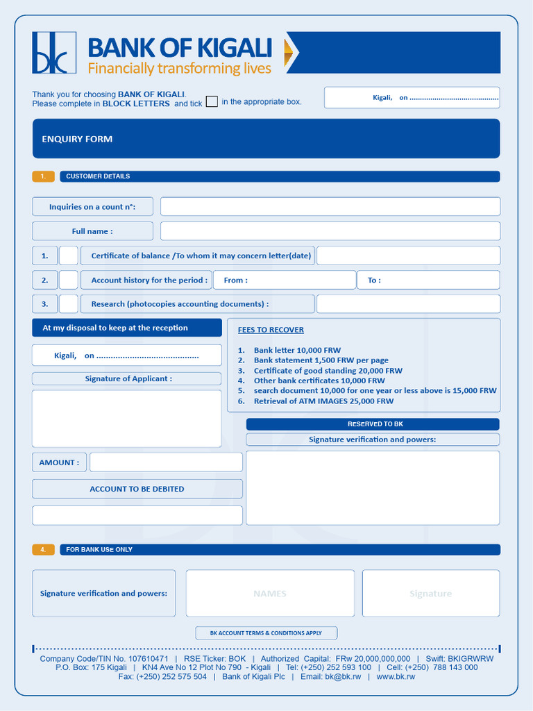NEW Bank Statement Form BK (1) 3 | PDF