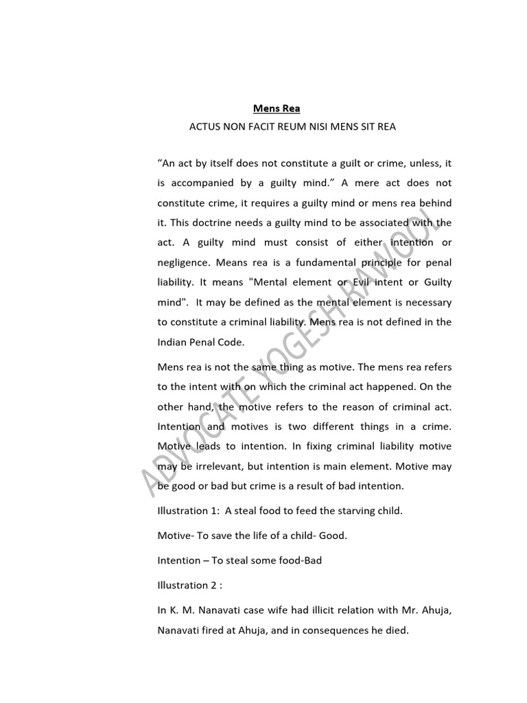 Mens Rea | PDF