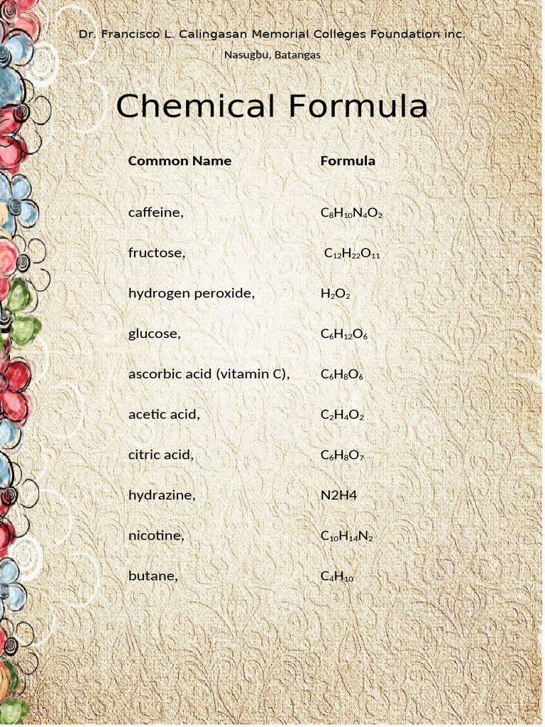 chemical formula | PDF