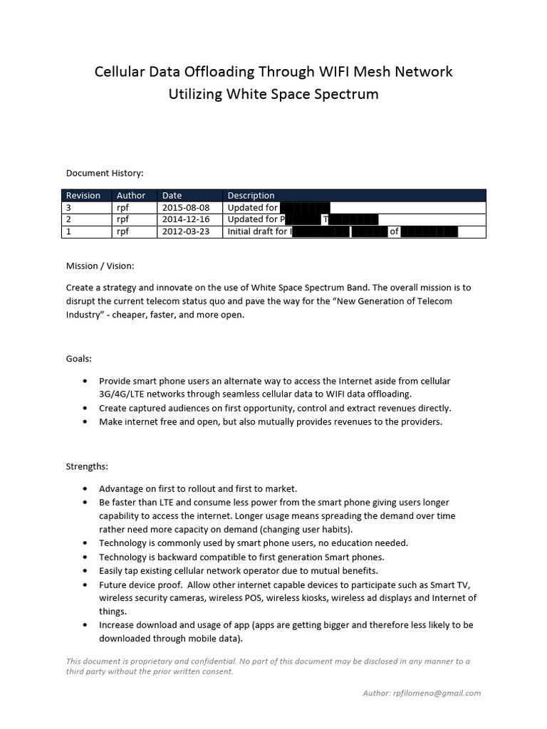 Cellular Data Offloading Through WIFI Mesh Network Utilizing White Space Frequencies | PDF | Wi ...