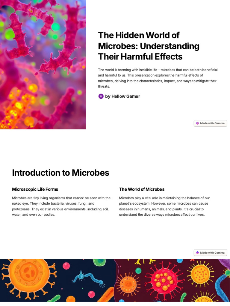 The Hidden World of Microbes Understanding Their Harmful Effects | PDF ...