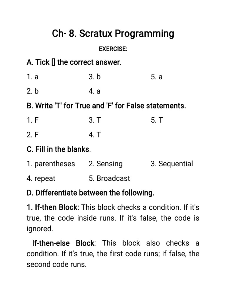CH - 8. Scratux Programming | PDF