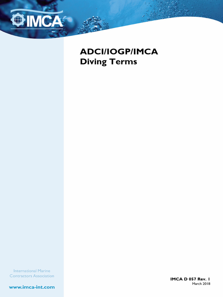 Diving Industry Terminology Guide | PDF | Underwater Diving ...