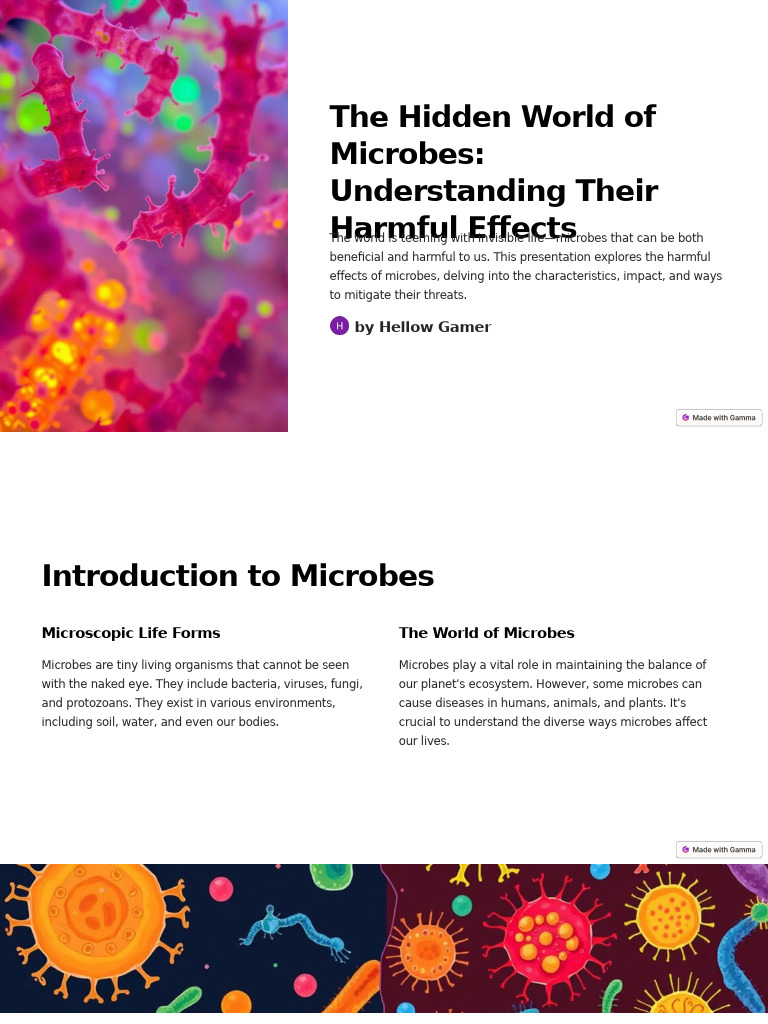 The Hidden World of Microbes Understanding Their Harmful Effects | PDF ...