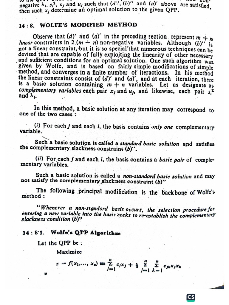 Wolfs Method - Man Mohan | PDF