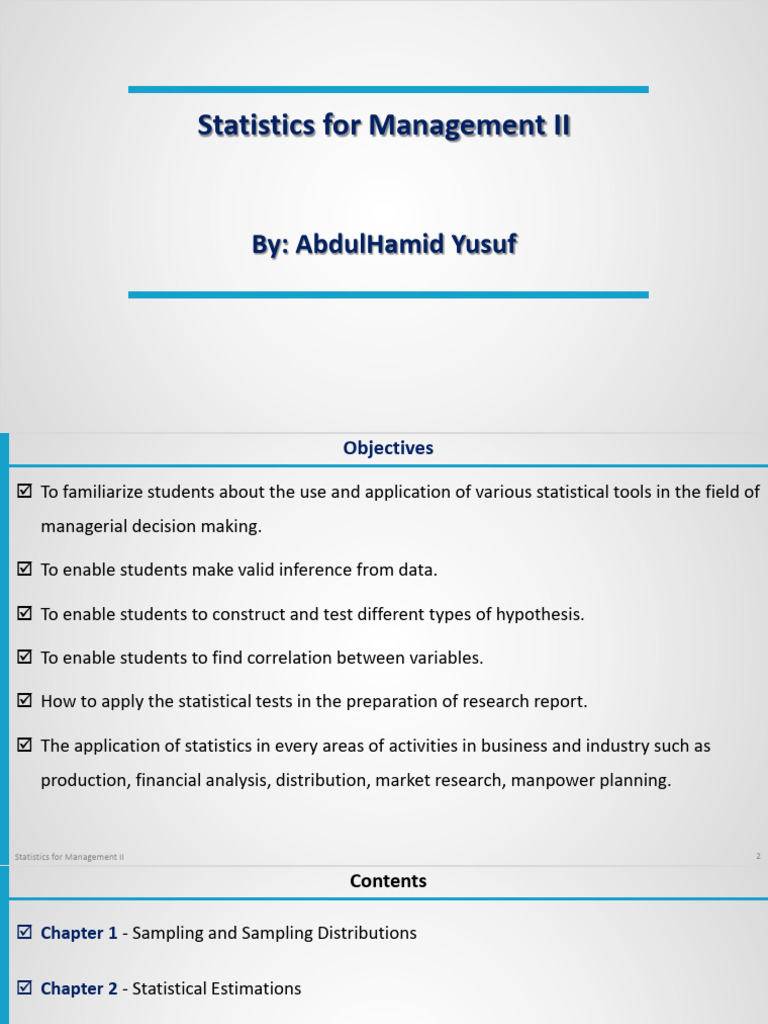 Stat. II PDF (1) | PDF | Sampling (Statistics) | Probability Distribution