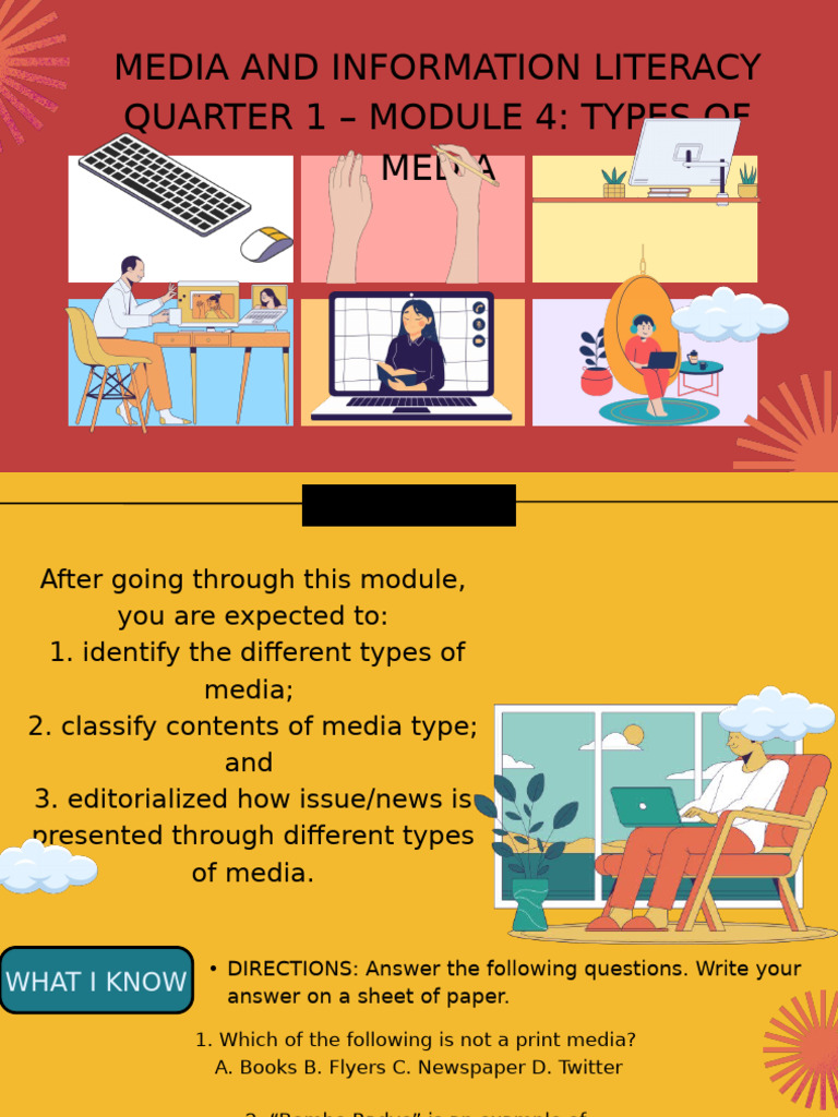 4. Media and Information Literacy Quarter 1 Module 4 Types of Media | PDF | Mass Media ...