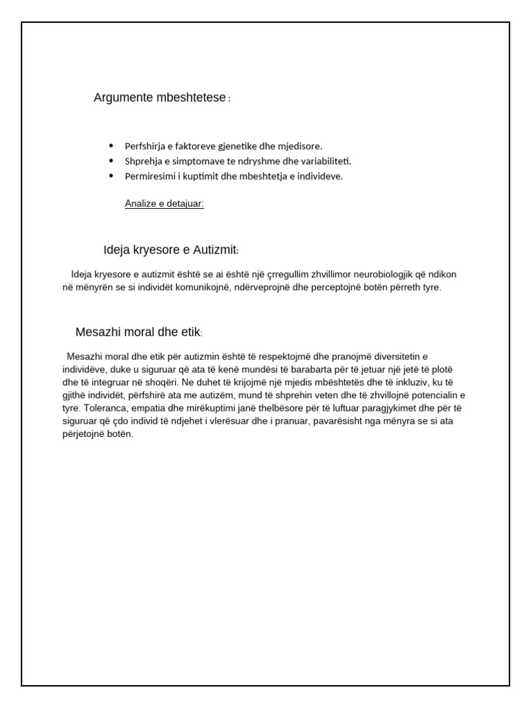 Mesazhi I Autizmit | PDF
