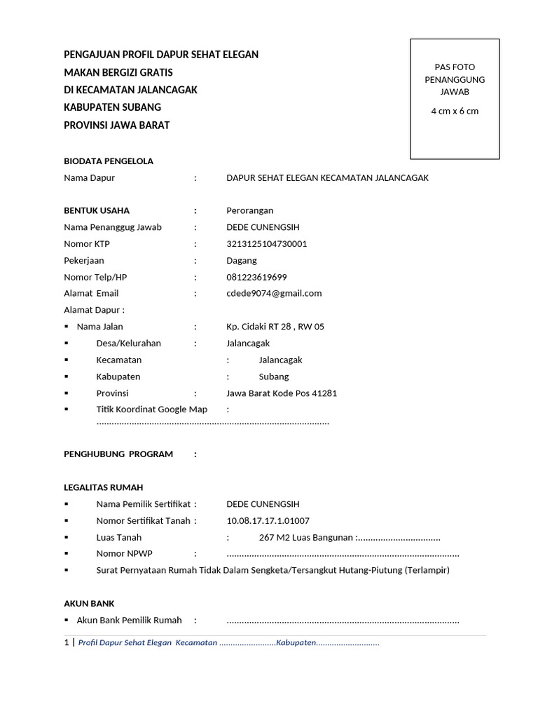 3A-rev-.PROFIL DAPUR PERORANGAN | PDF