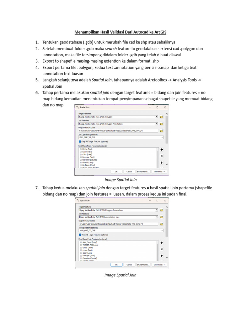 Menampilkan Hasil Validasi Dari Cad Ke Arcgis | PDF