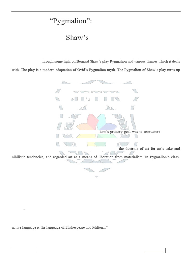 JETIR1812364 | PDF | Pygmalion (Play)