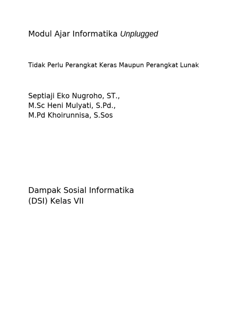 Ma Dsi Kelas 7 | PDF