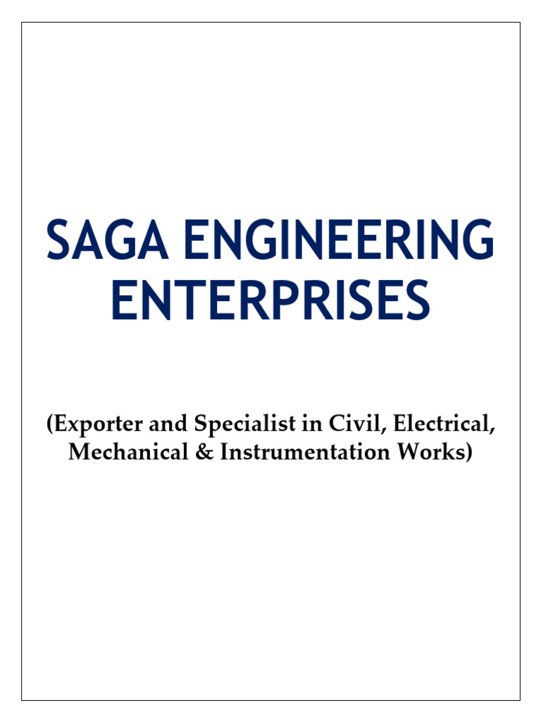 Saga Engineering Enterprises Products | PDF | Pipe (Fluid Conveyance ...