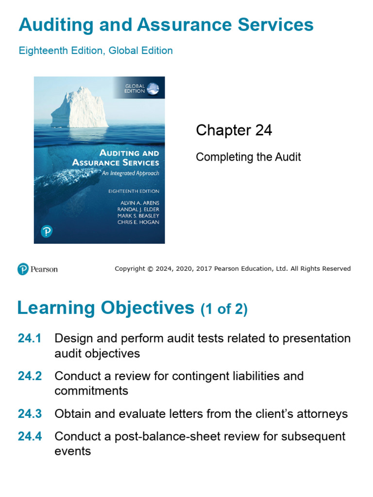 CH 24 PPTaccessible | PDF | Audit | Financial Audit