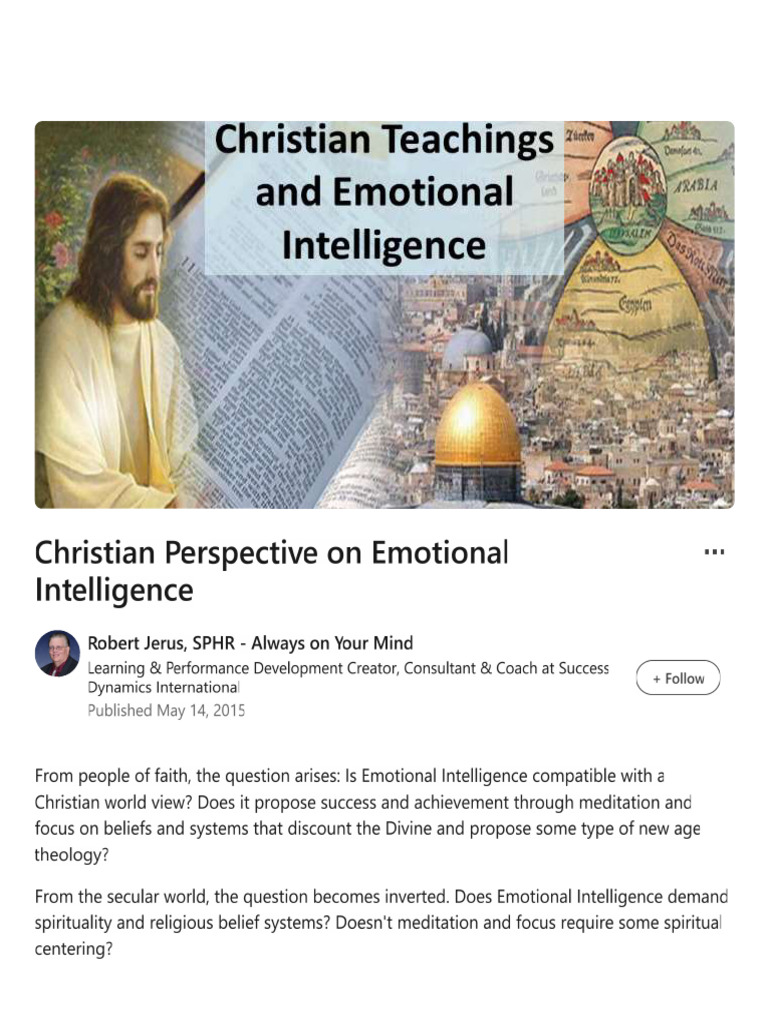 Christian Perspective On Emotional Intelligence | PDF