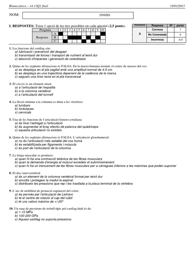 BMB Final 14 15 SOLUCIO | PDF