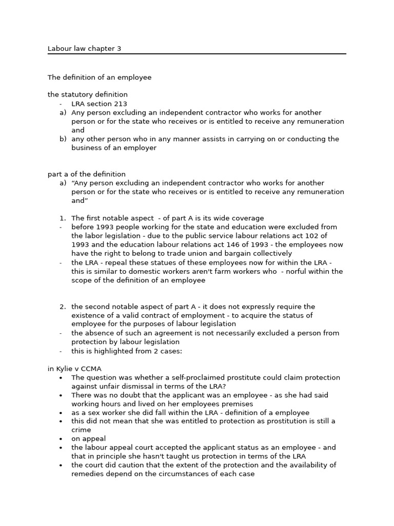 chap 3 labour law | PDF