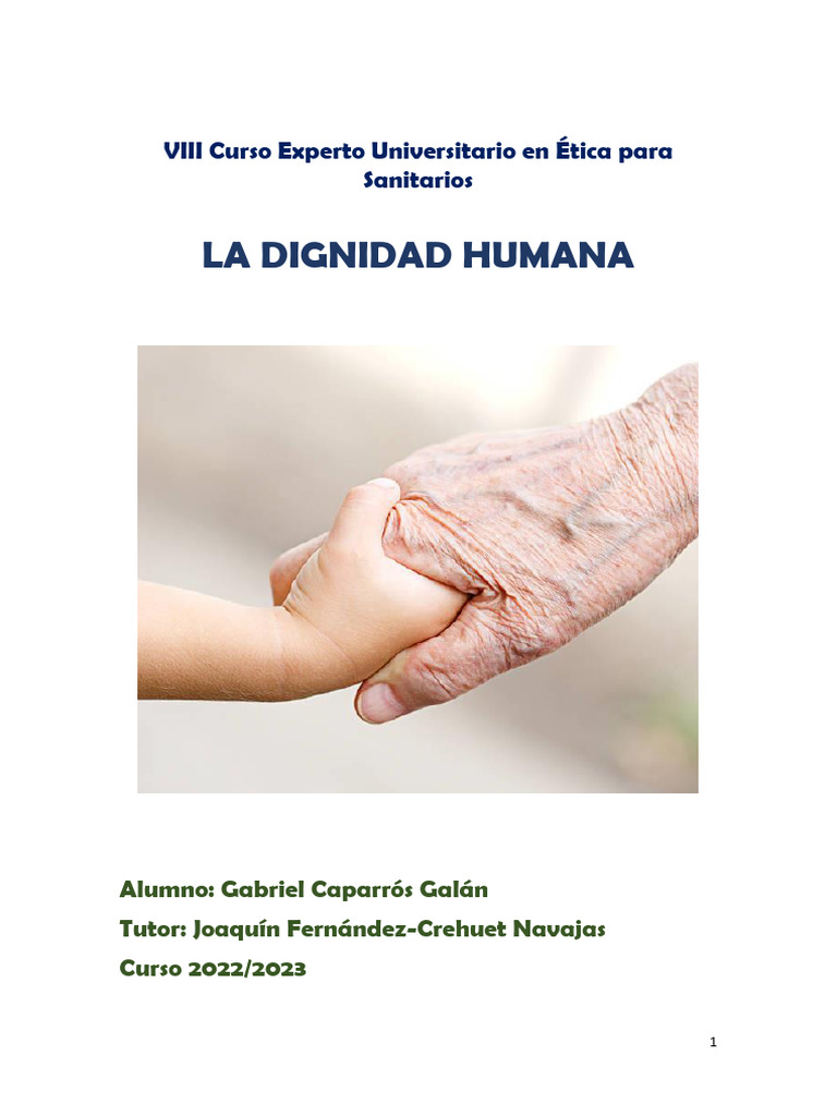 Tfe Dignidad Humana | PDF | Dignidad | Immanuel Kant