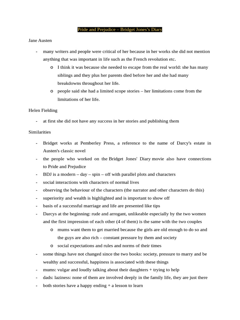 -2.-Bridget-Joness-Diary-pastiche-Pride-and-Prejudice | PDF | Mr. Darcy ...