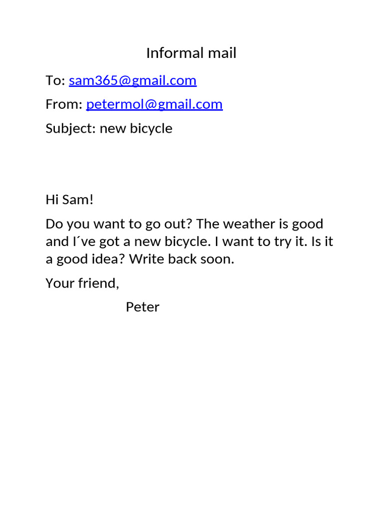 Informal Mail | PDF
