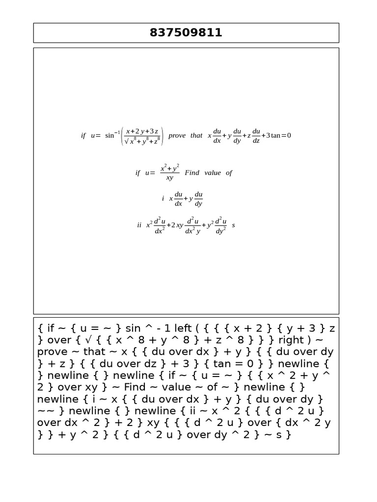 Advanced Calculus Problem Solving | PDF