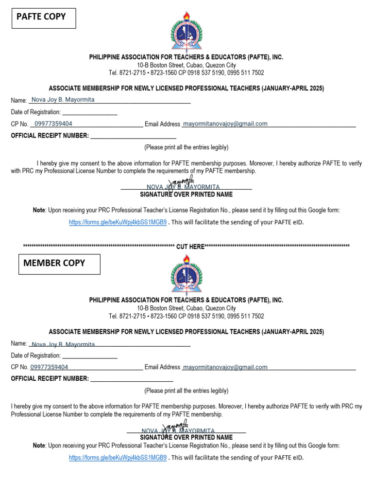Orization Form For New LPT January April 2025 Oathtakers | PDF