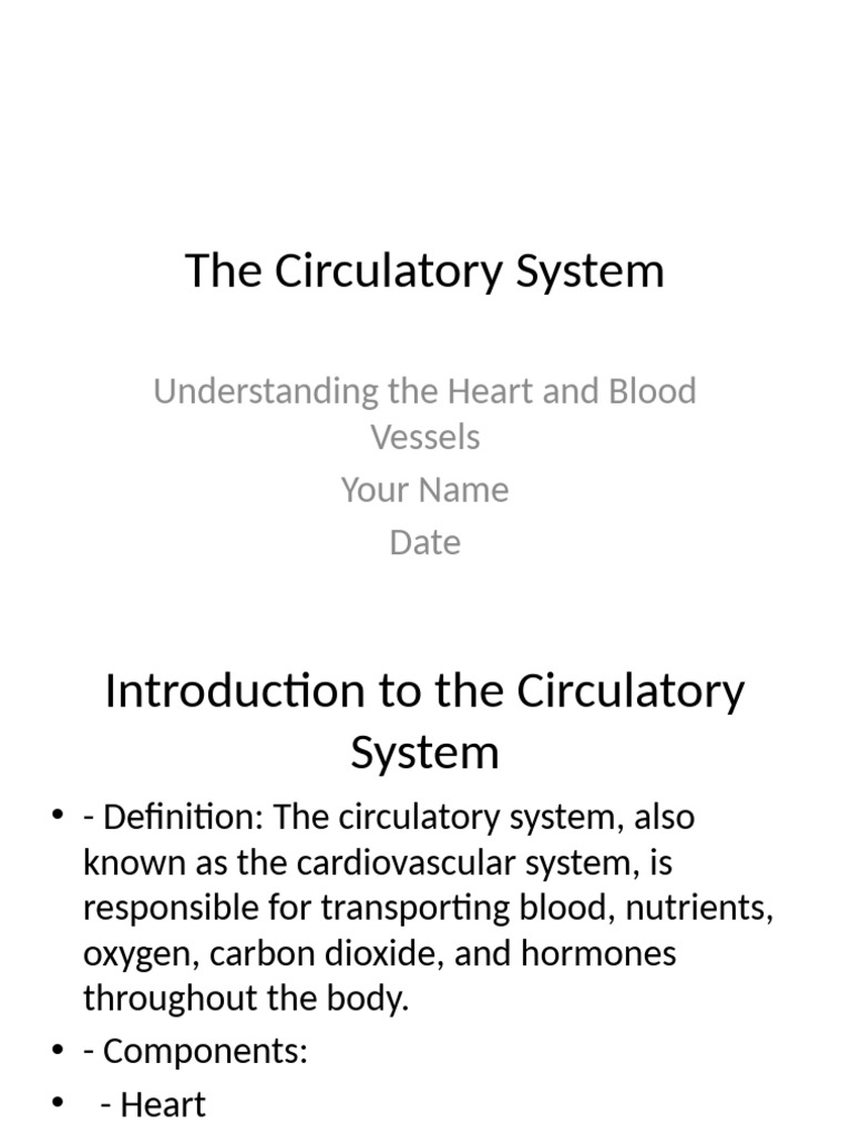 Circulatory System Presentation | PDF