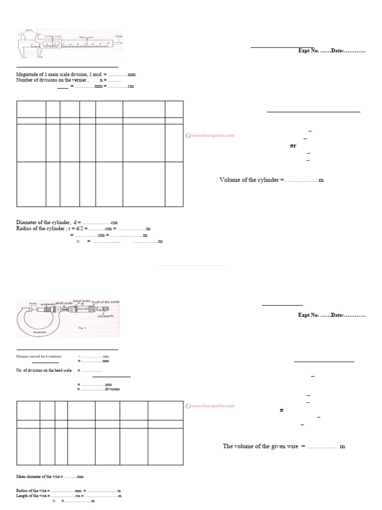 HSSRPTR - Plus One Physics Practicals-2022-23 | PDF | Pendulum | Weight