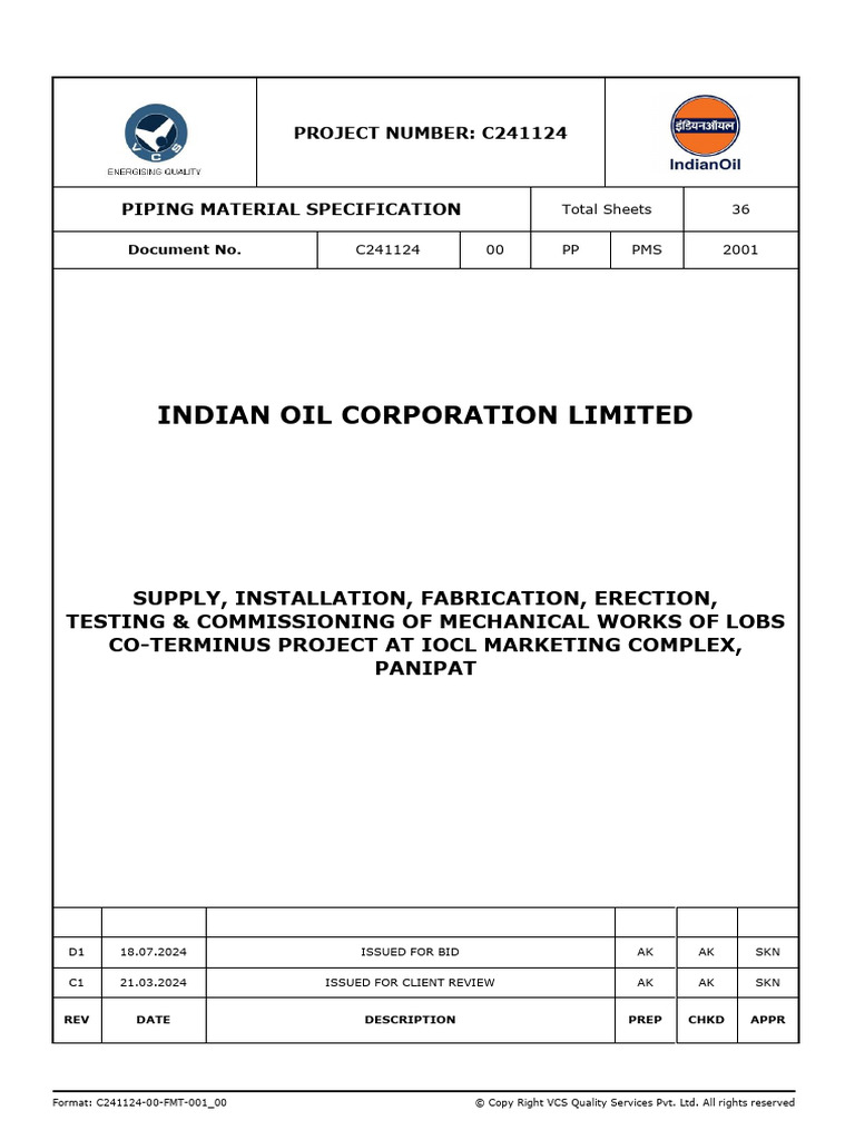20 Piping Material Specifications | PDF | Pipe (Fluid Conveyance) | Valve