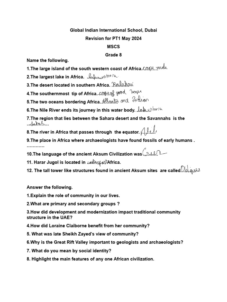 Grade 8 MSCS Revision PT1 | PDF