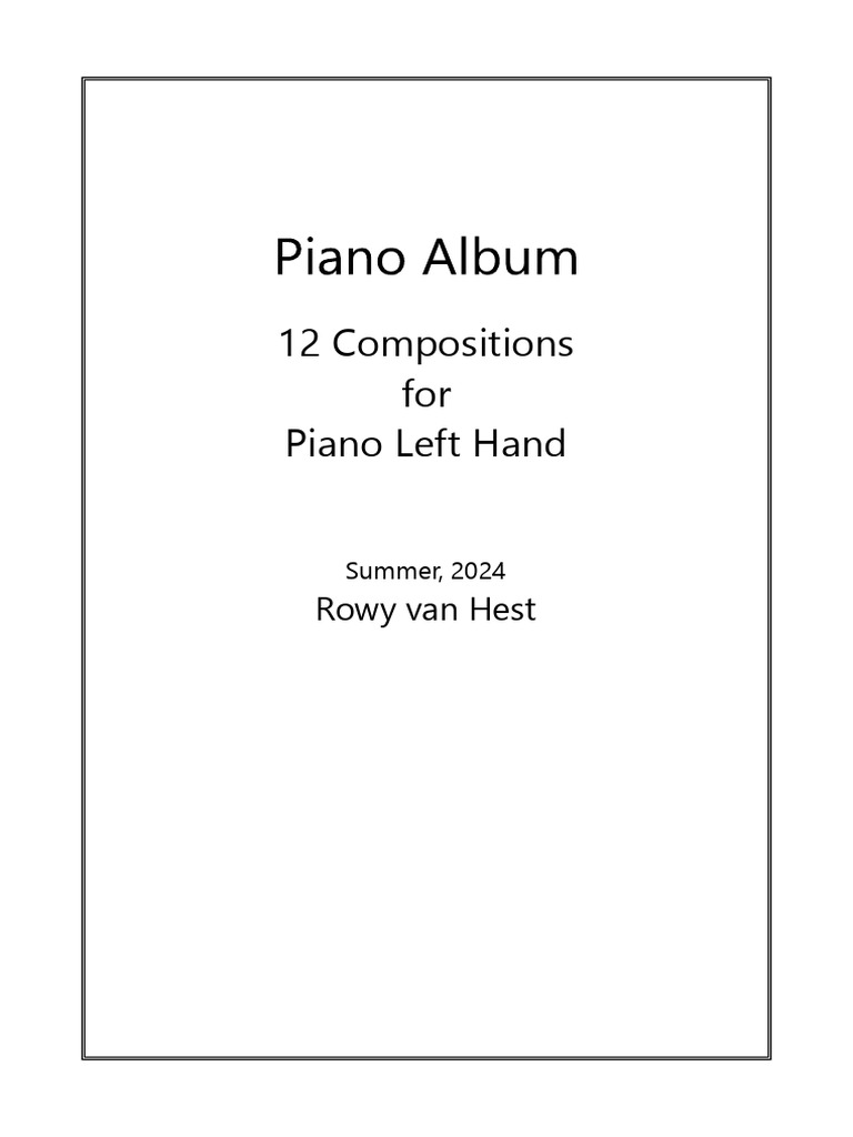 Rowy-12-Compositions-for-Piano-Left-Hand | PDF | Musical Forms ...
