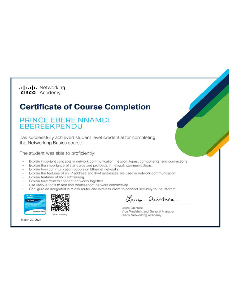 Networking Basics Badge | PDF