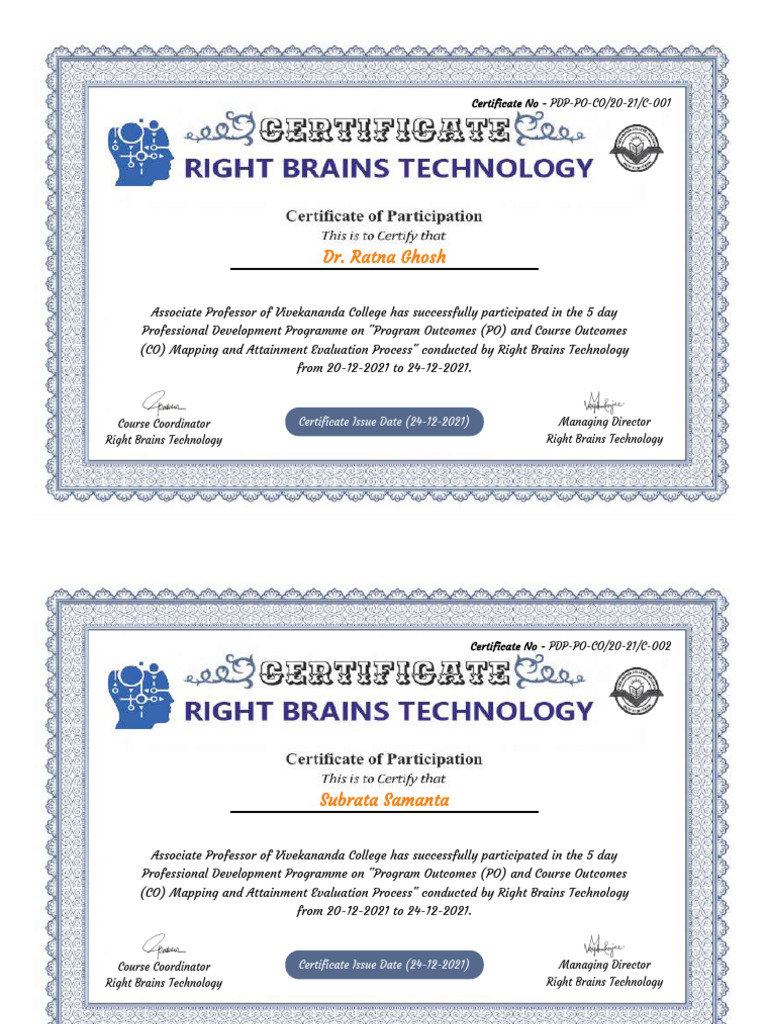 Program Outcomes (PO) and Course Outcomes (CO) Mapping and Attainment Evaluation Process ...