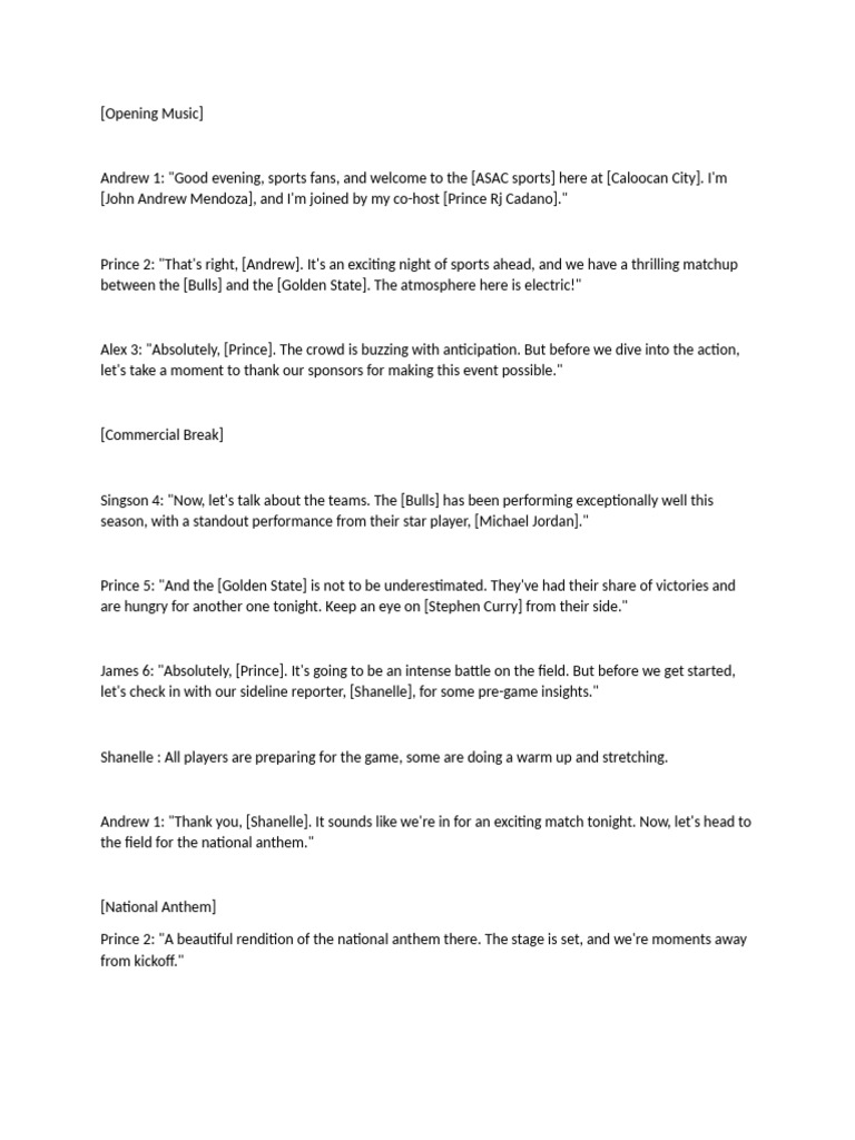 Andrew Script | PDF