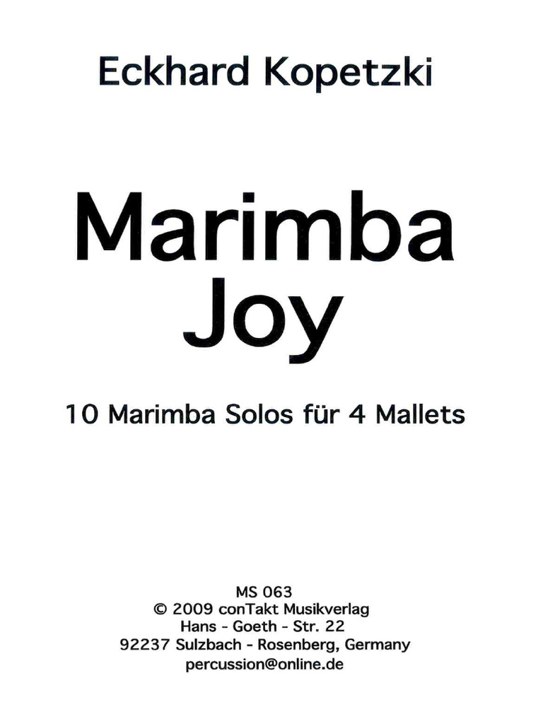 Marimba Joy - Kopetzki | PDF