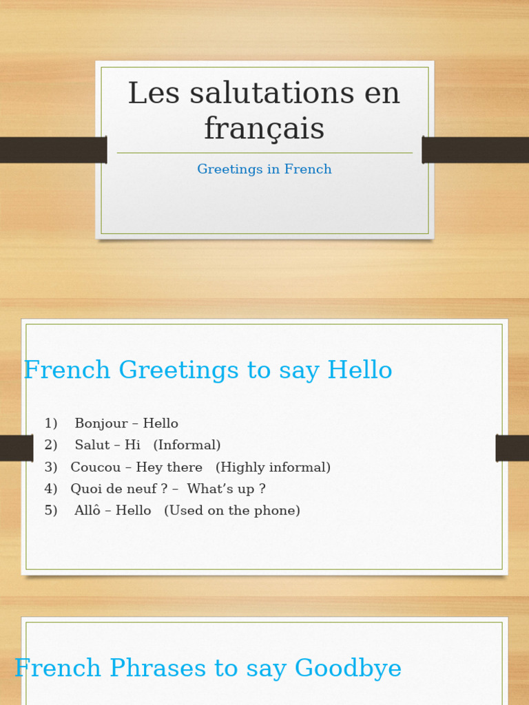 Les Salutations | PDF