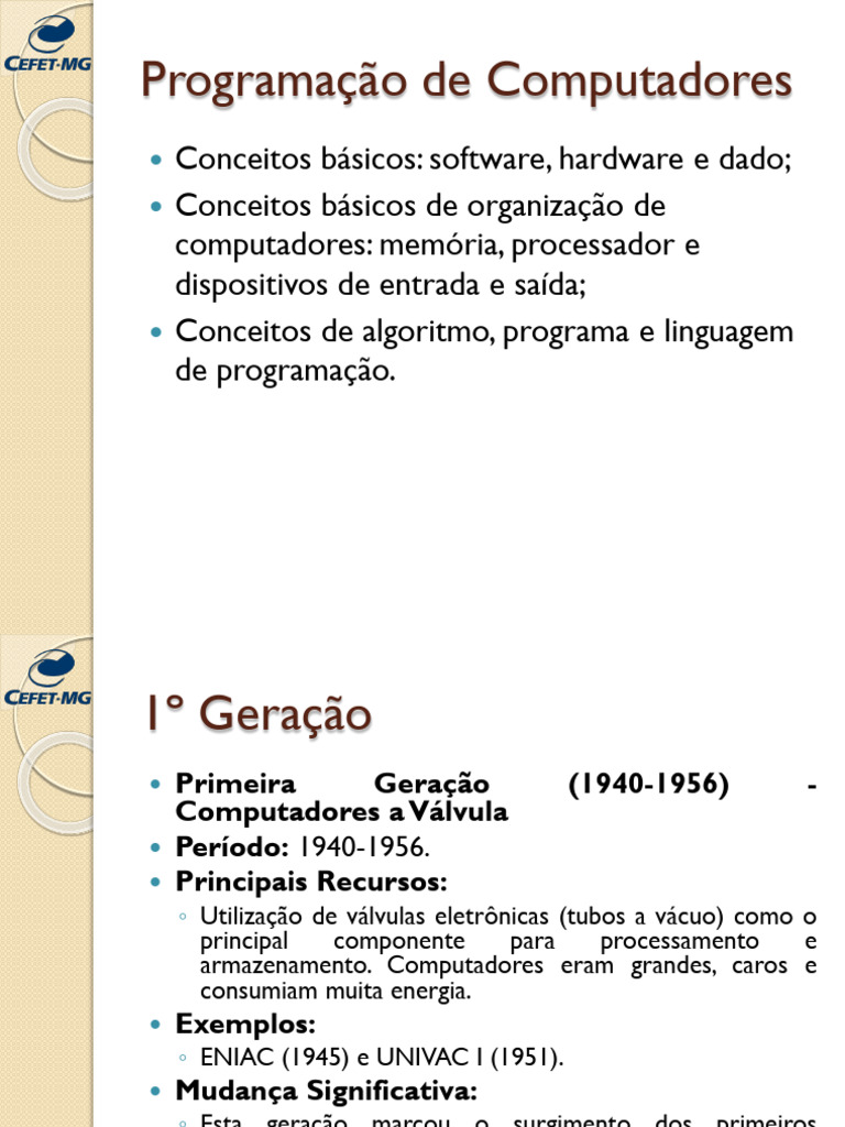 Aula_1_-_Conceitos_Basicos | PDF | Hardware de computador | Programas