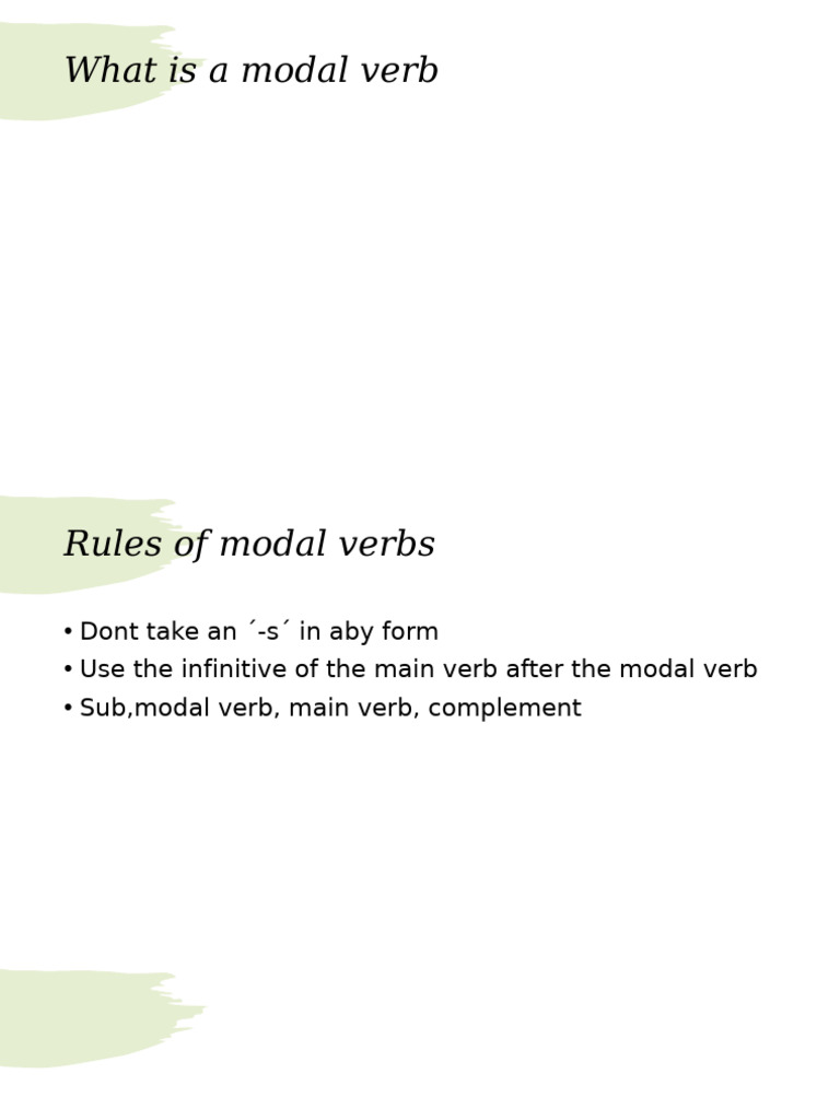 Modal Verbs | PDF